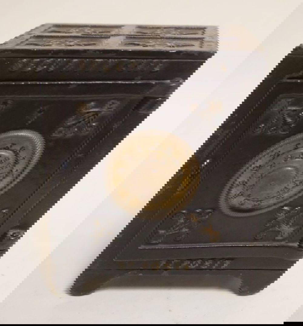 Antique Cast Iron Safe Bank Auction