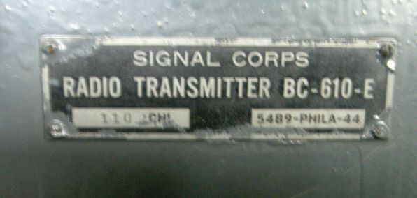 HALLICRAFTERS BC 610 E TRANSMITTER : Lot 195A