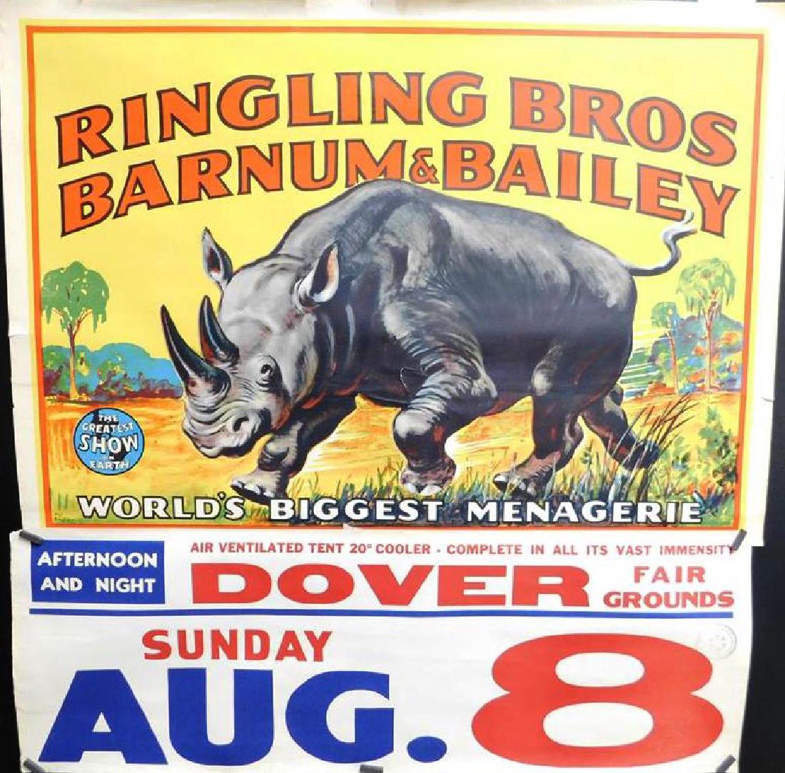 R.B.B.B. RHINO CIRCUS POSTER