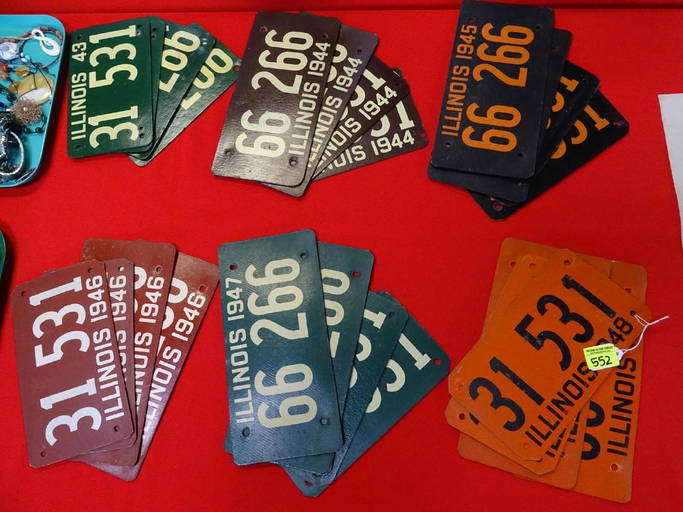 Collection Of 1940's Soybean Auto Tags