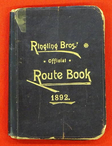 Ringling Bros. Circus Route Book 1892