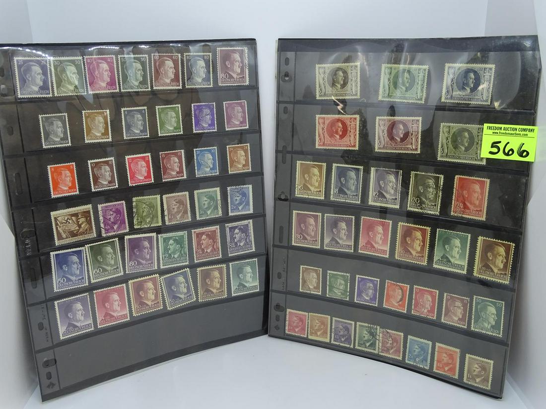 German Nazi Era Hitler Postage Stamps