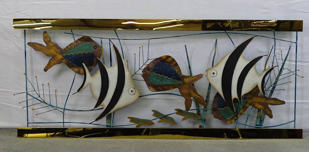 Curtis Jere Metal Fish Wall Art Sculpture