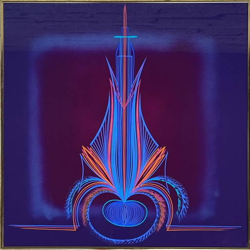 Mike Ralston (american, 20th C.) Pin Stiping Art