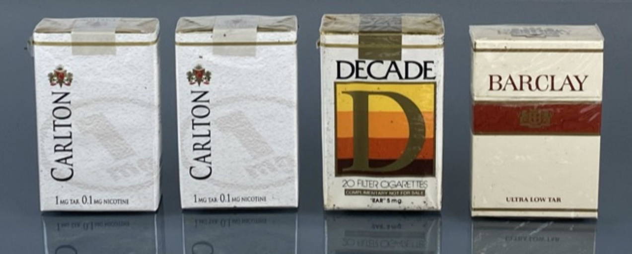 4 Different Unopened Cigarette Packs From 1970 1995