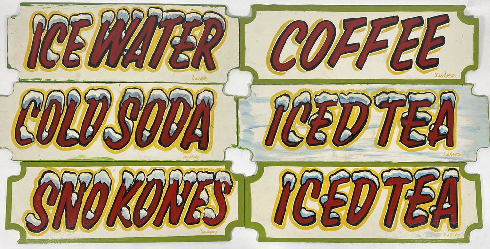 Jim Hand Beverage Vending Signs