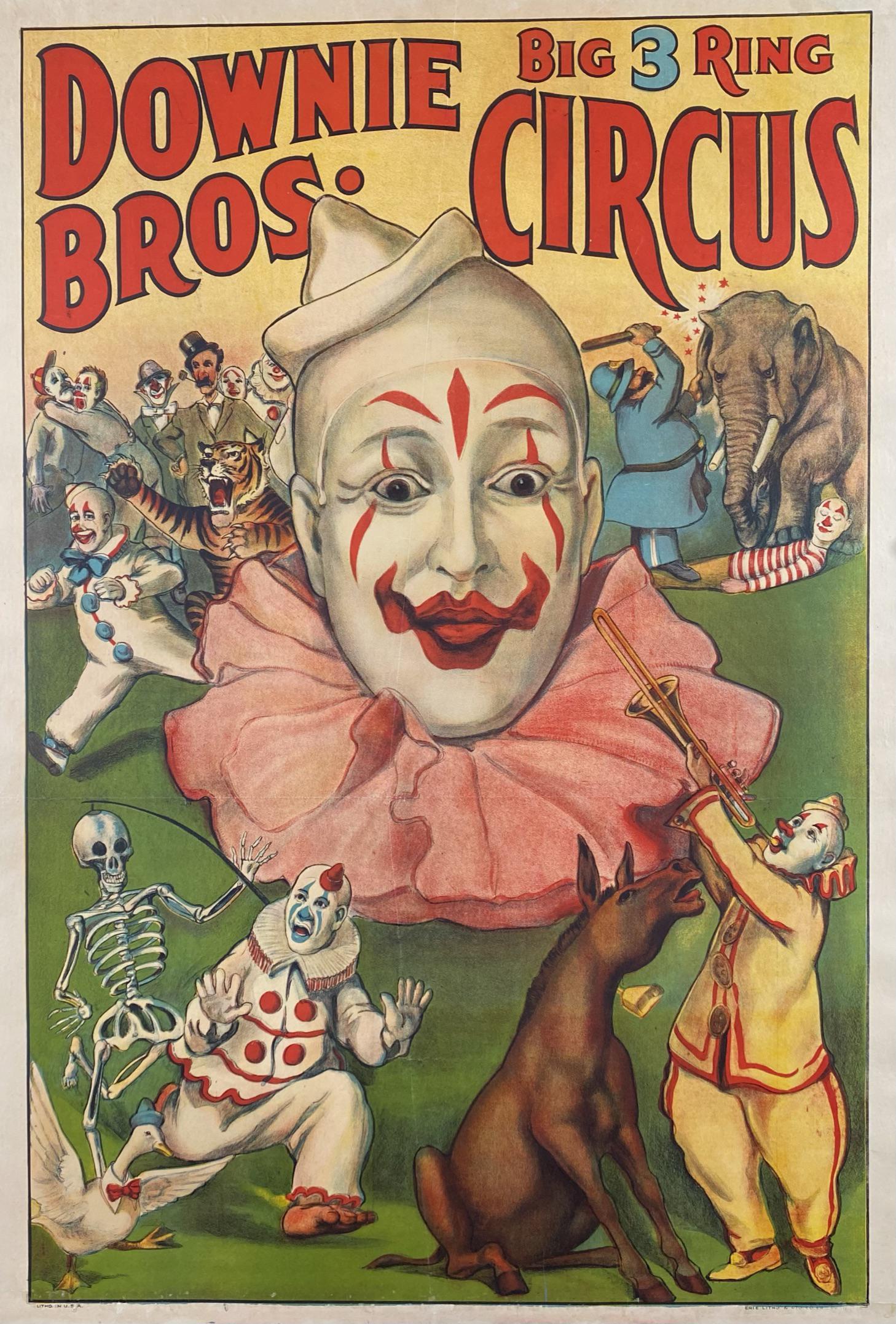 Downie Bros. Big 3 Ring Circus Poster