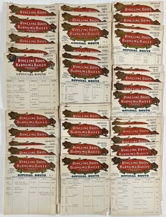 Ringling Barnum Bailey Circus Route Cards