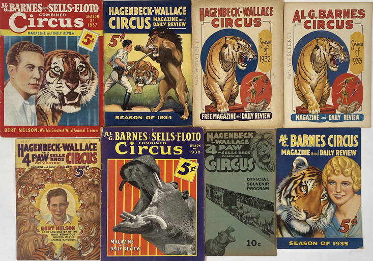 Collection Of 1930's Circus Programs