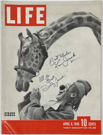 Life Magazine Lou Jacobs Autograph