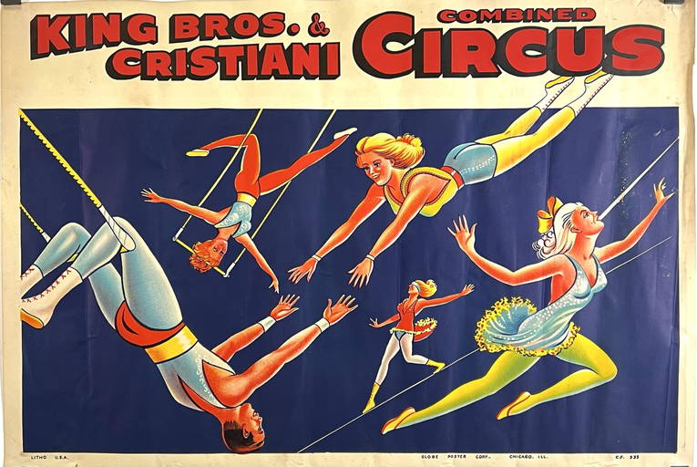 King And Cristiani Bros. Circus Poster