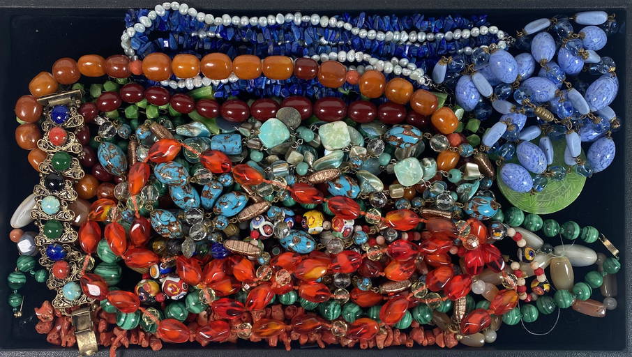 Gemstone And Art Glass Jewelry Collection 0245 On Nov 12 2022 Freedom Auction Company In Fl
