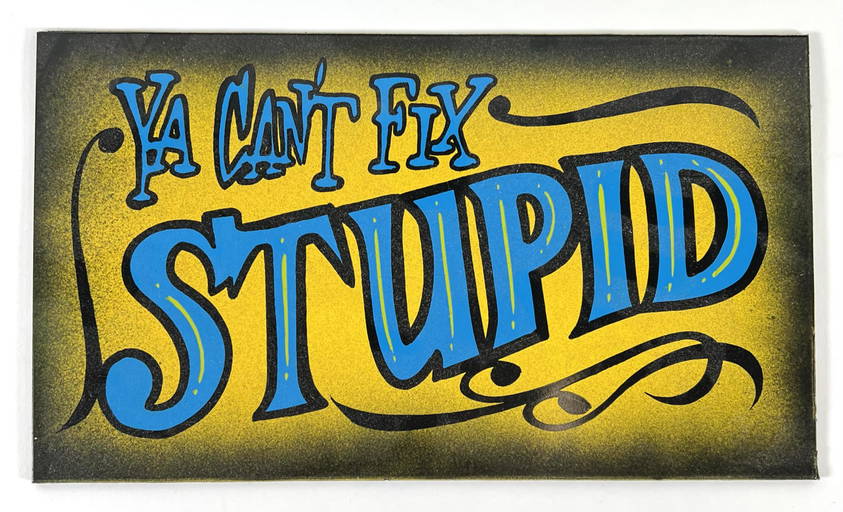 YA CANT FIX STUPID SIGN (#0292) on Jan 14, 2023 | Freedom Auction ...