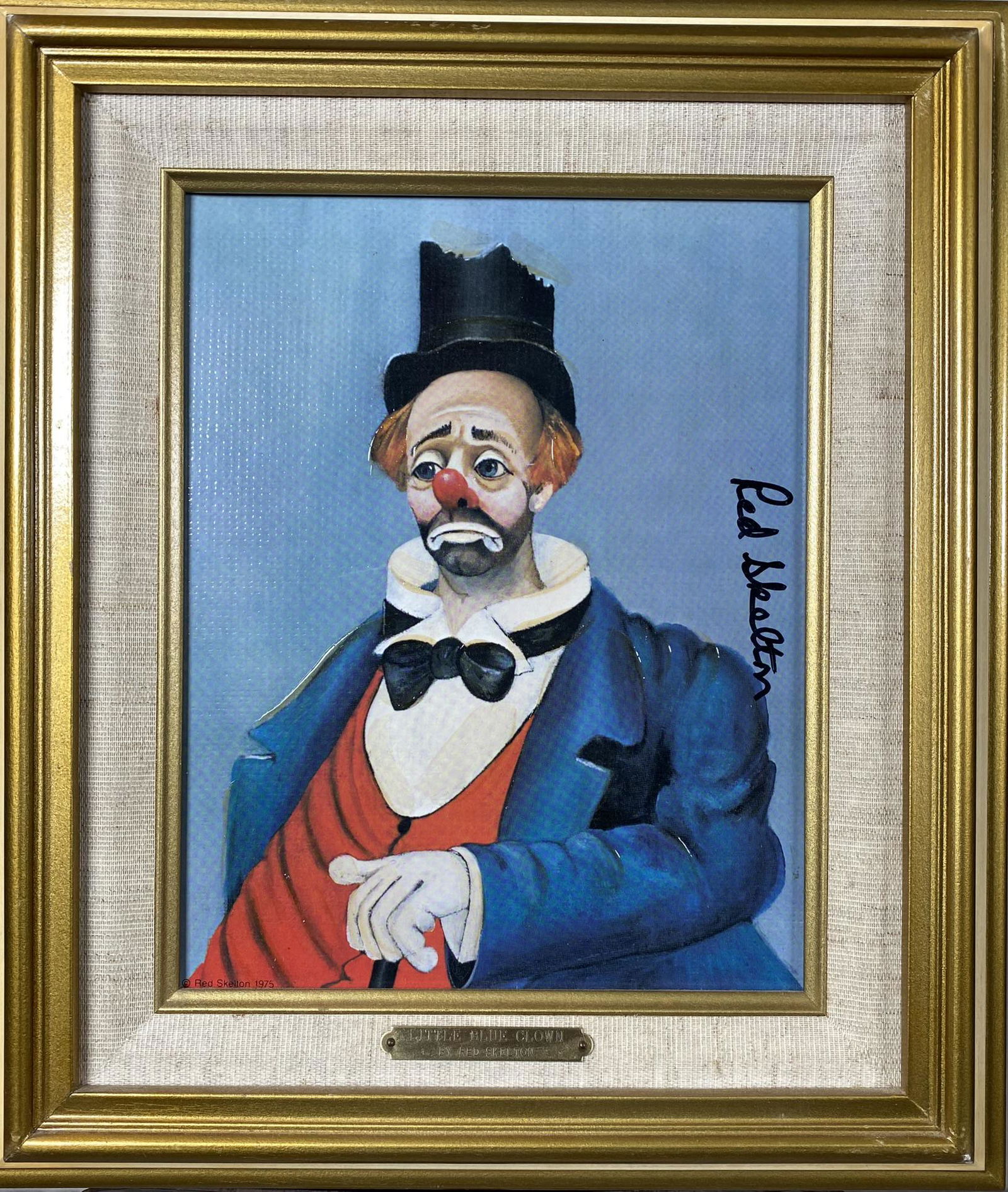 Little Blue Clown By Red Skelton Painting