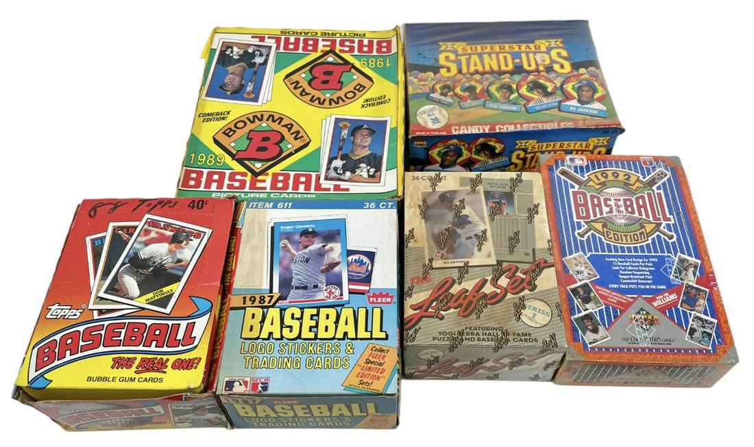 Grouping Of Baseball Card Wax Boxes Auction