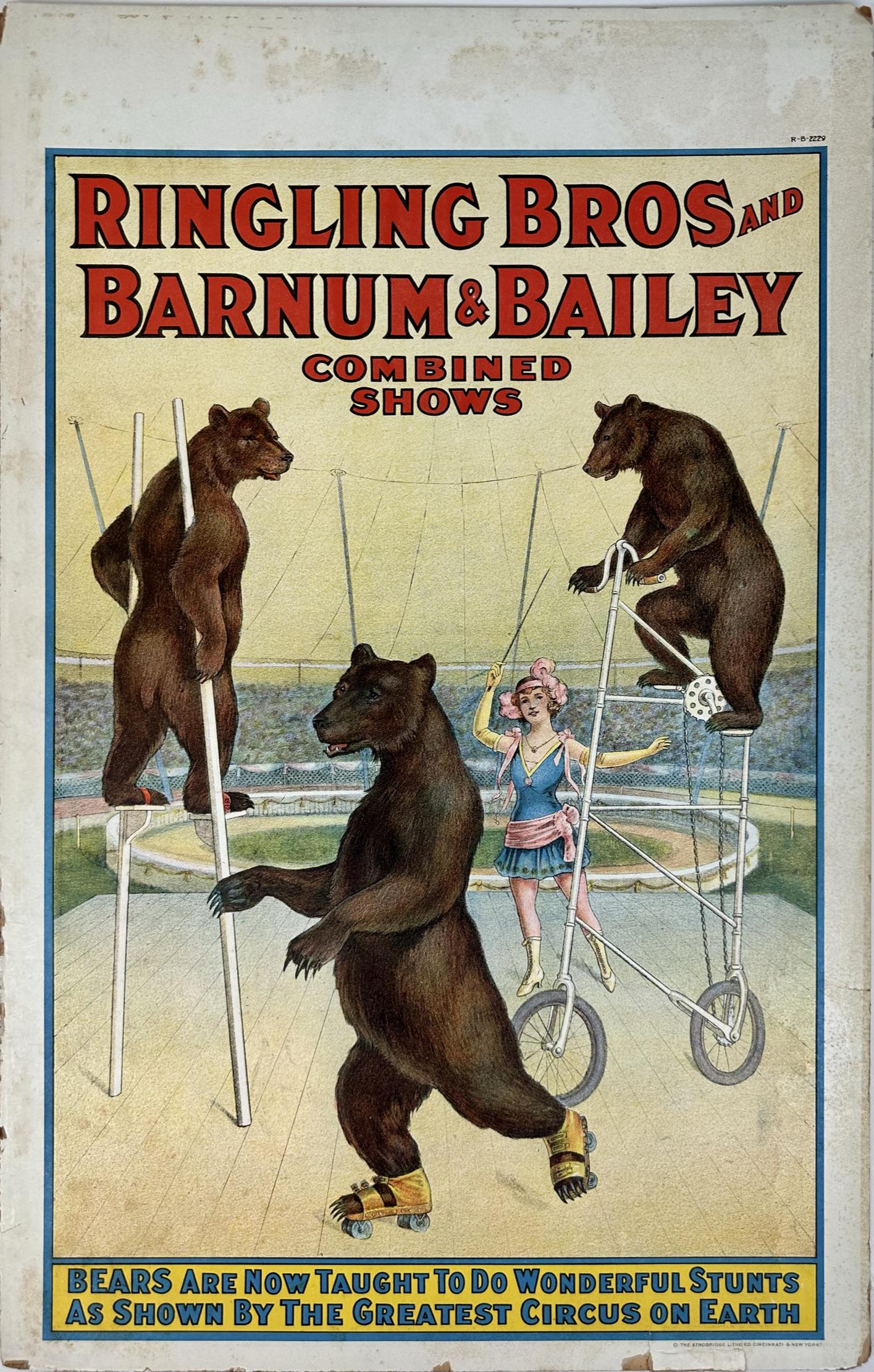 Circus Window Card - Ringling Bros. Barnum & Bailey Auction
