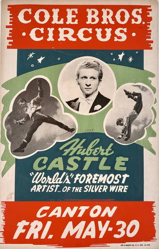 Circus Window Card Cole Bros. Circus