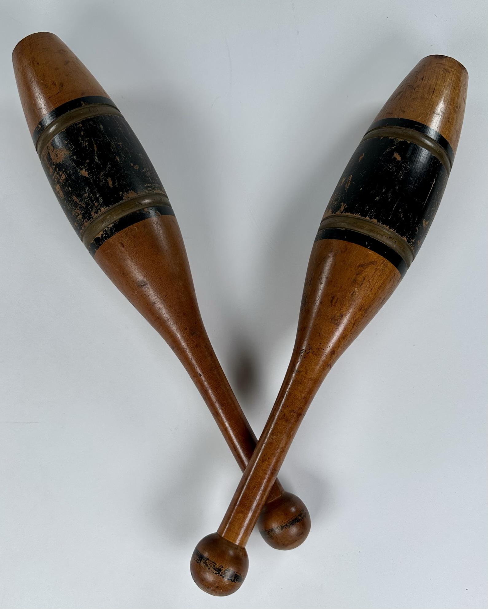 Pair Of Spalding Juggling Pins Auction