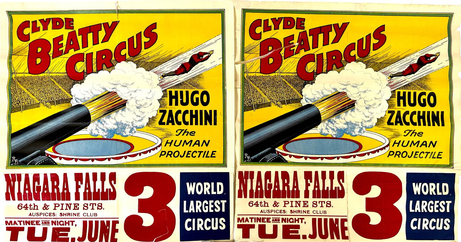 Clyde Beatty Circus - Hugo Zacchini Auction