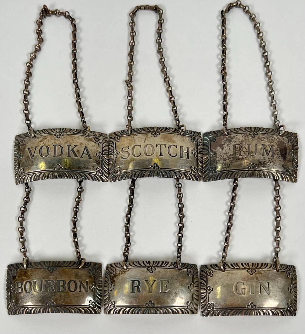 Steiff Sterling Silver Liquor Labels Auction