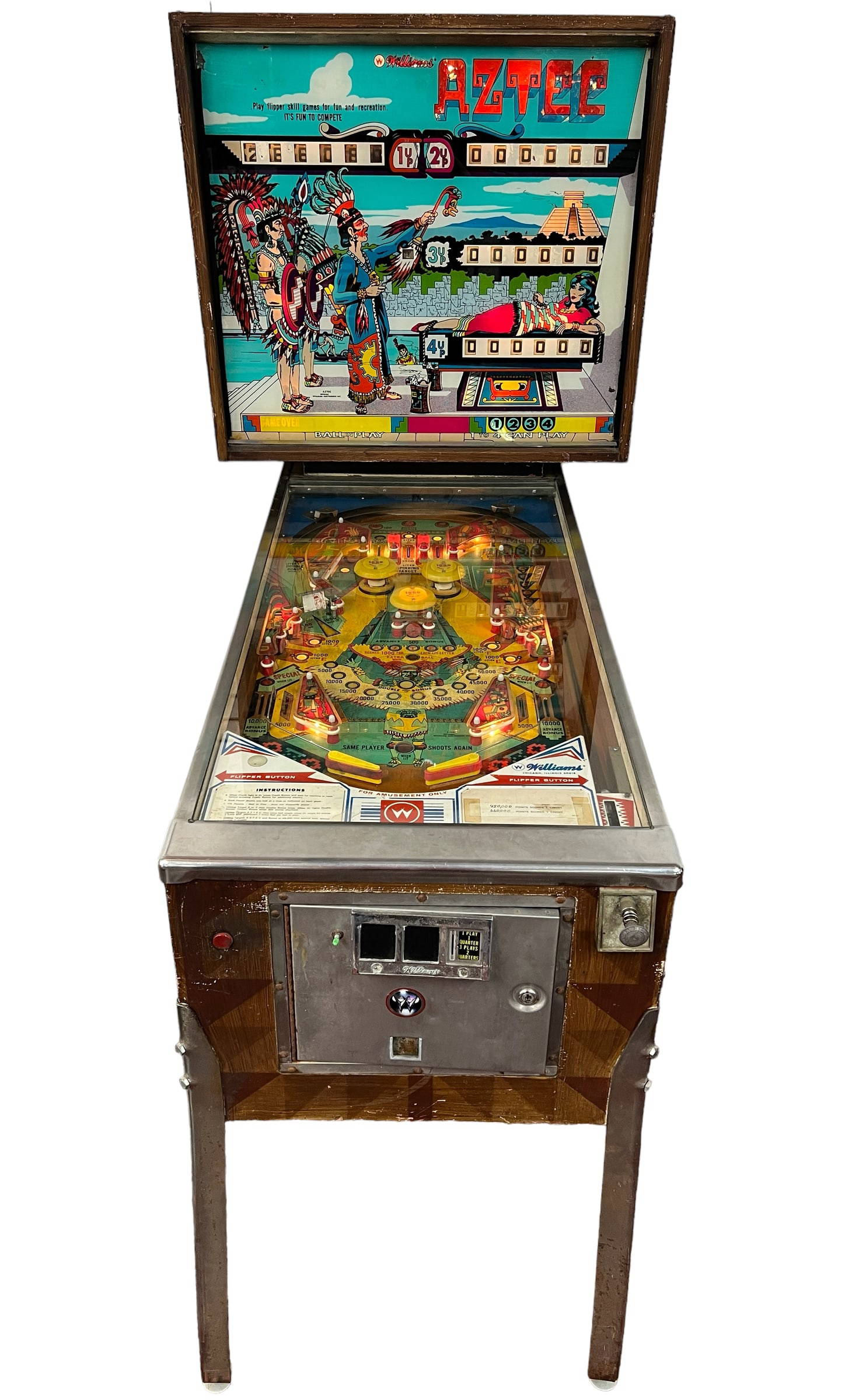 Williams Aztec Pinball Machine Auction