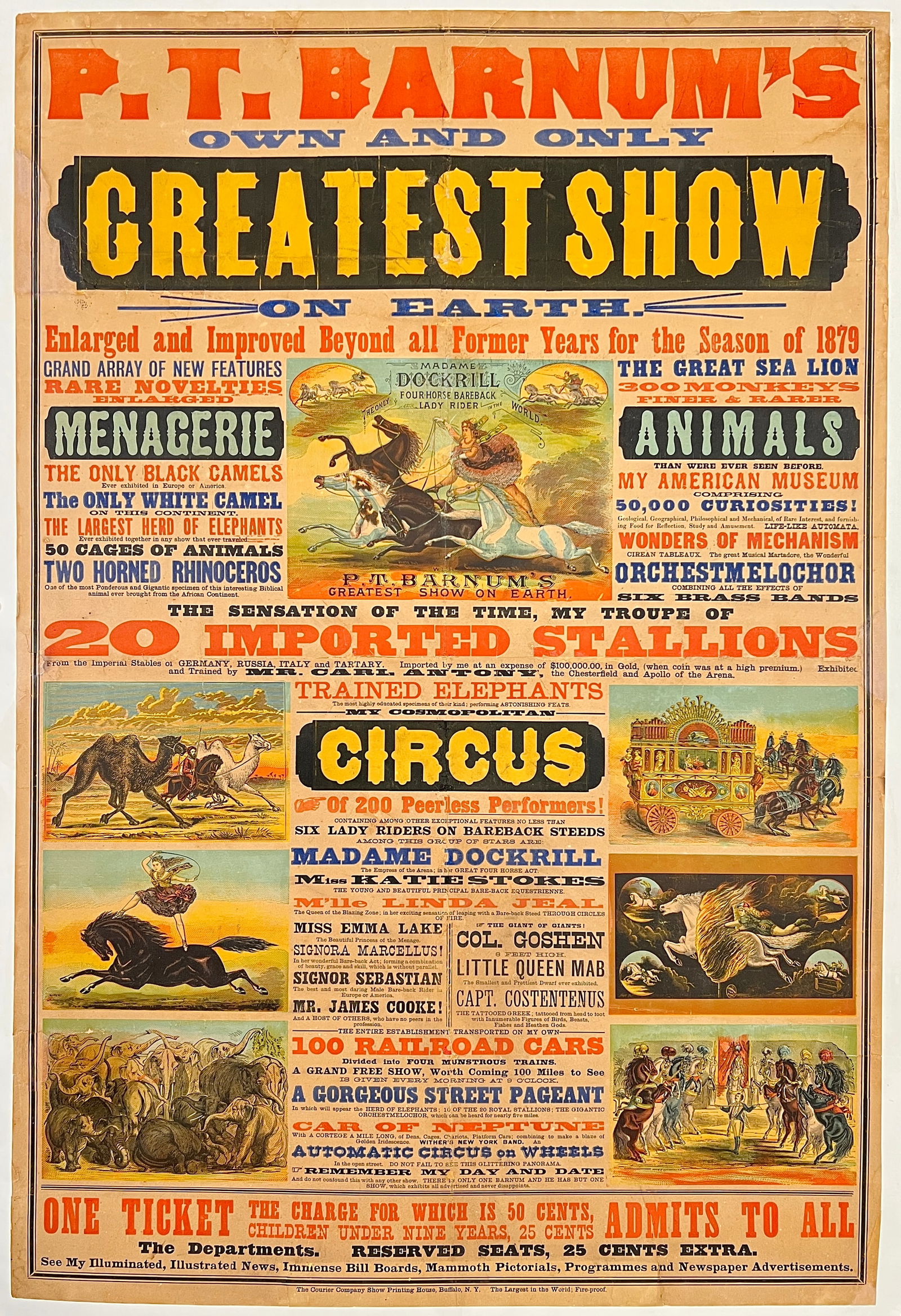 Pt Barnums Greatest Show On Earth 1879 Auction