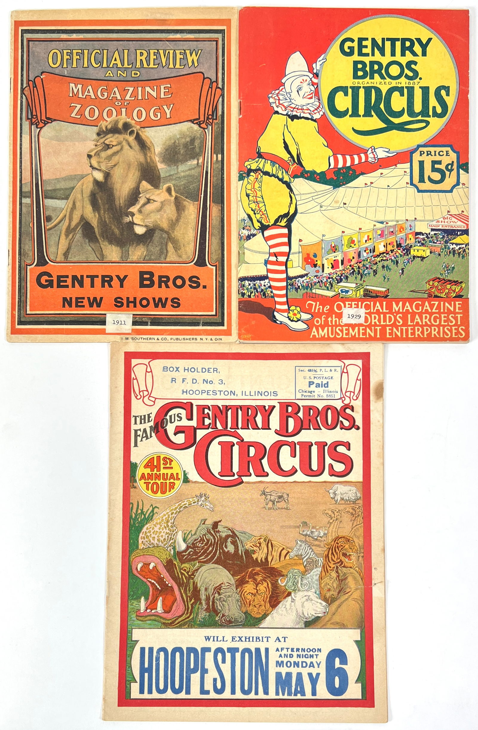 Gentry Bros. Circus Booklets Auction