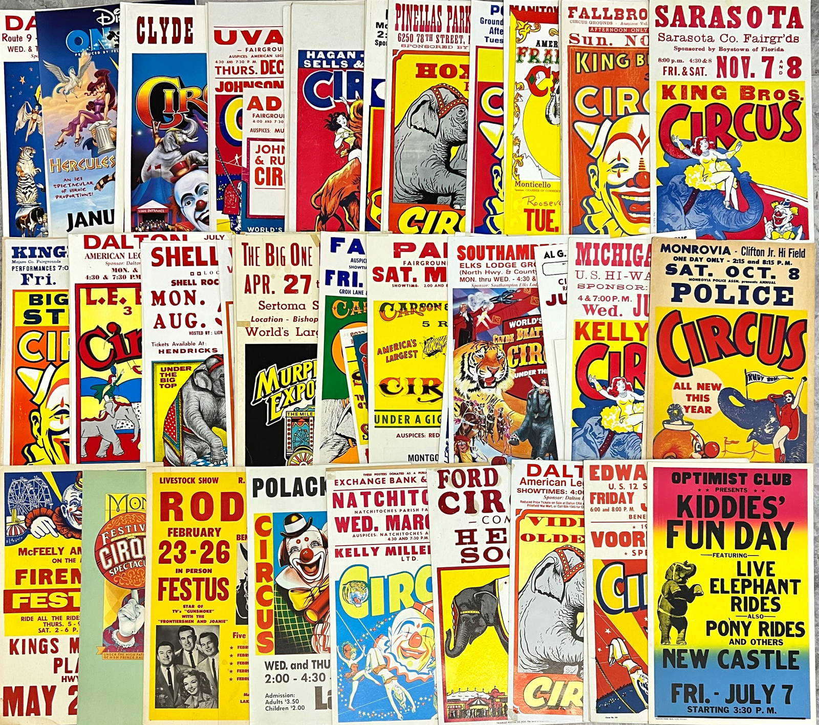 Circus Window Card Collection Auction