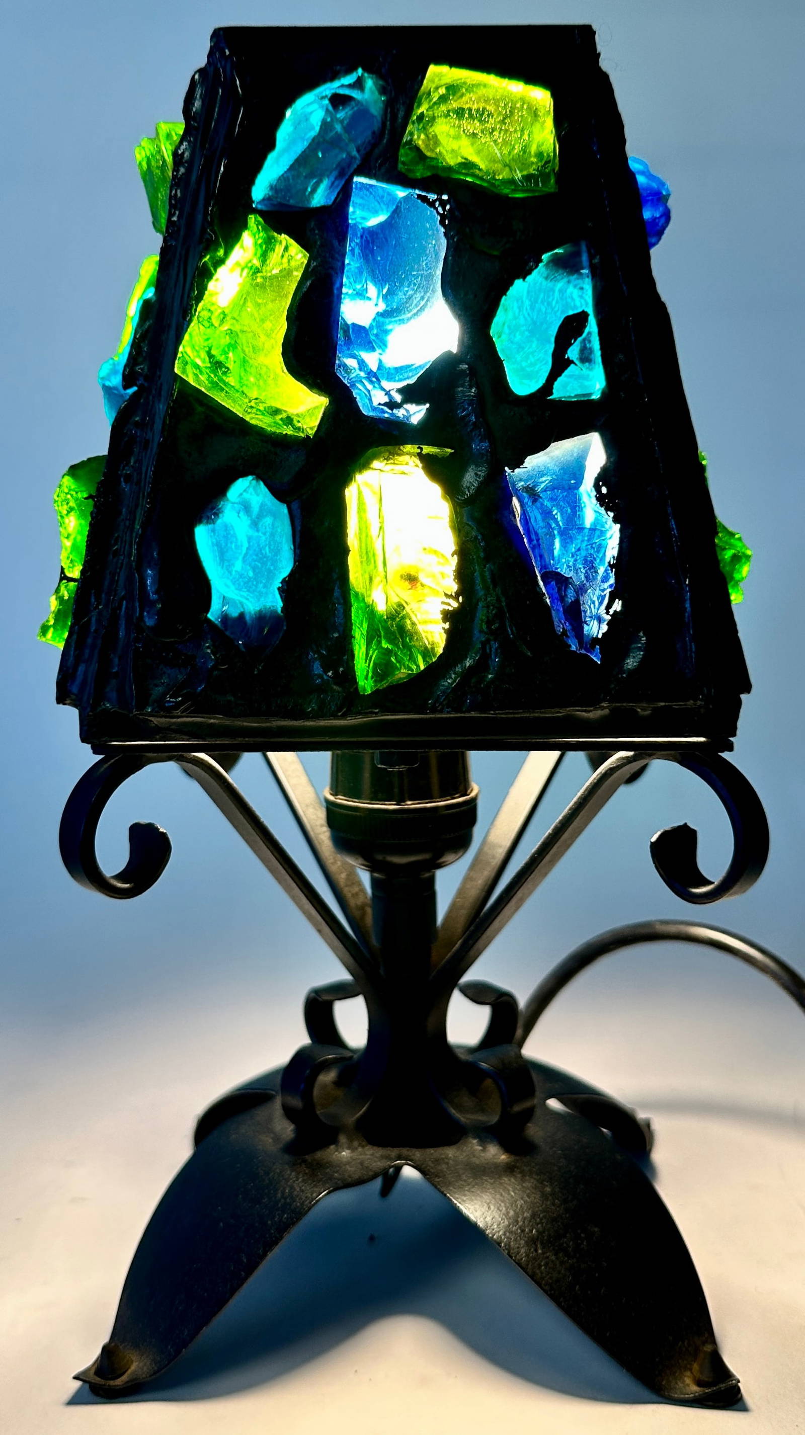 Contemporary Chunky Glass Lamp Auction