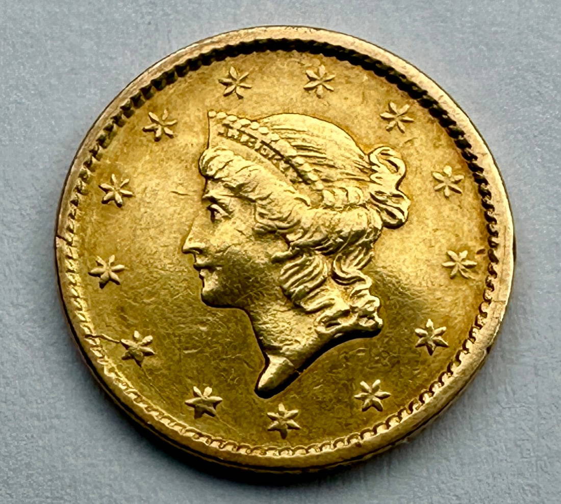 1851 U.s. $1 Liberty Type 1 Gold Coin Auction