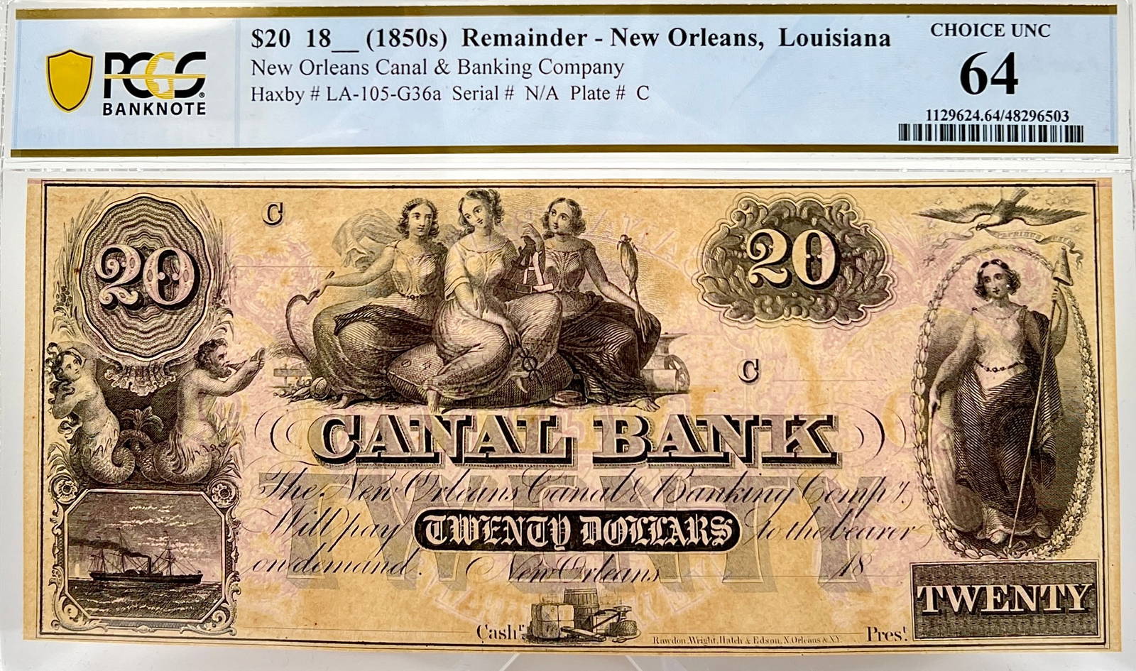 1850's Canal Bank Obsolete Note Auction