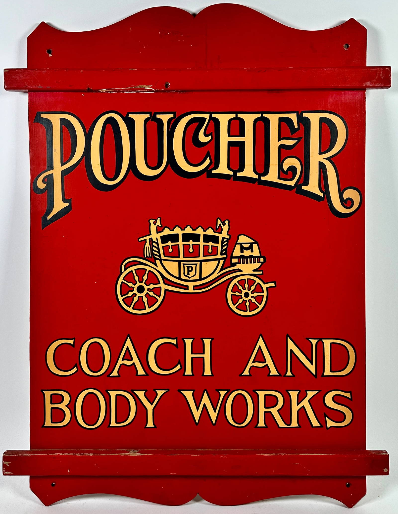 Poucher Coach And Body Works Sign Auction