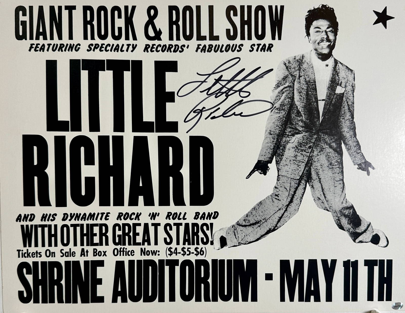 1956 Little Richard Signed Concert Poster Auction