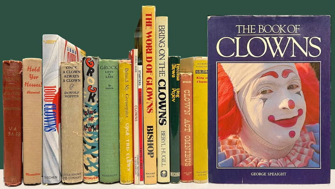 Clown Books, Lot Of Fifteen Different Titles Auction