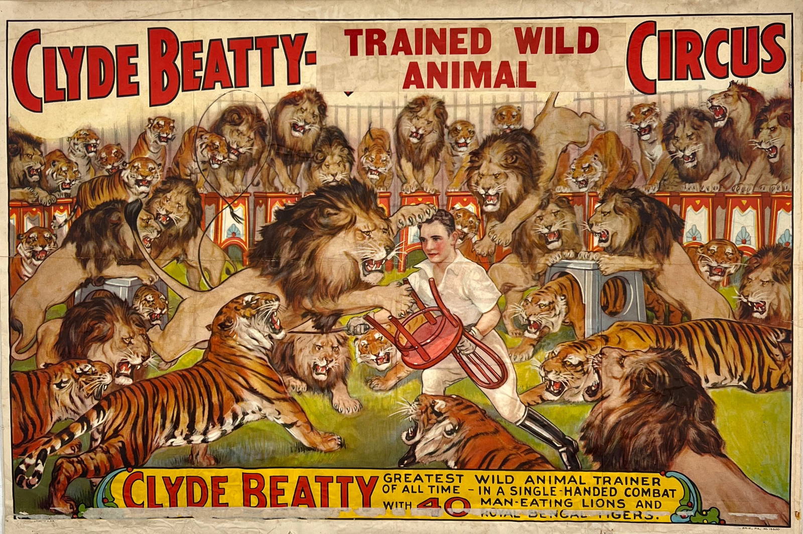 Clyde Beatty Circus Poster Auction