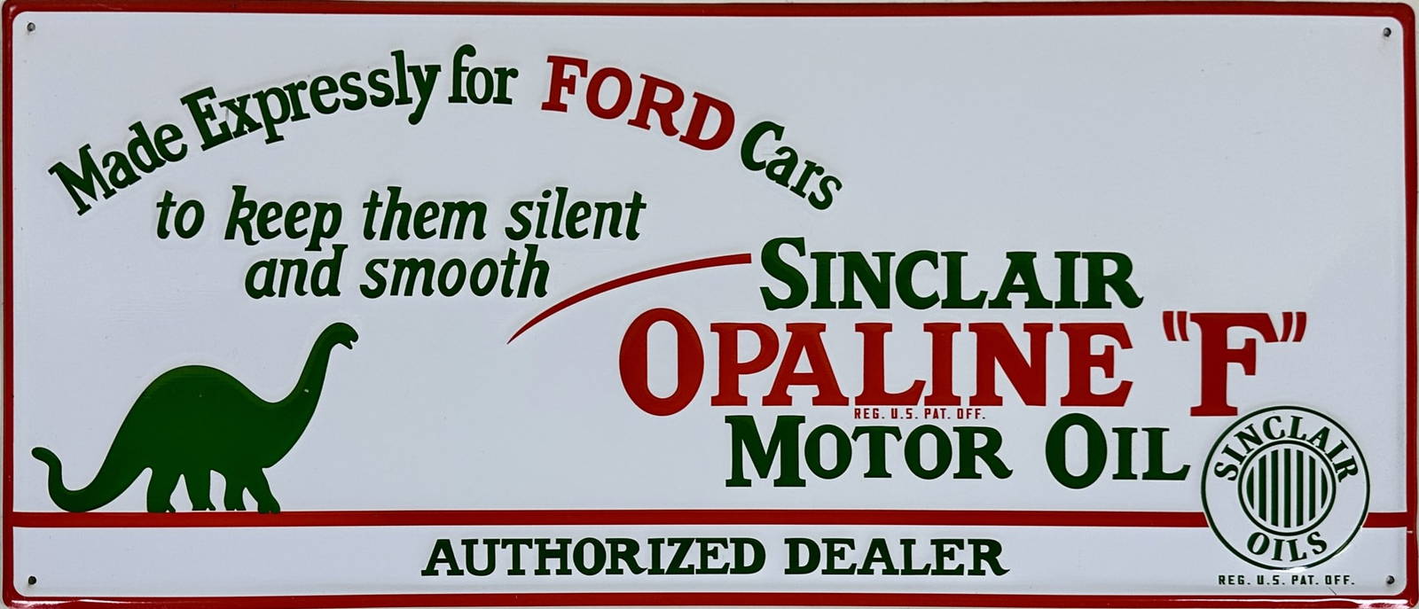 Sinclair Opaline Sst Advertising Sign Auction