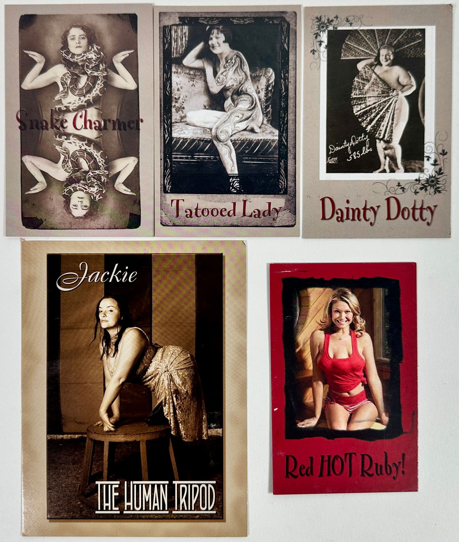 Ladies Of The Sideshow Novelty Cards Auction