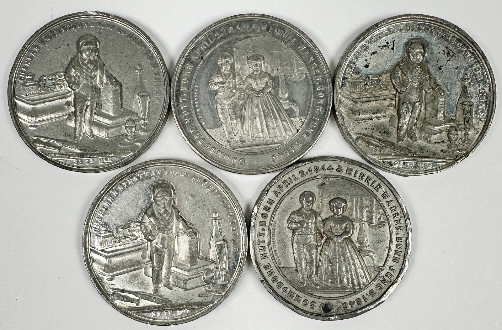 Gen. Tom Thumb Souvenir Medals Tokens Auction