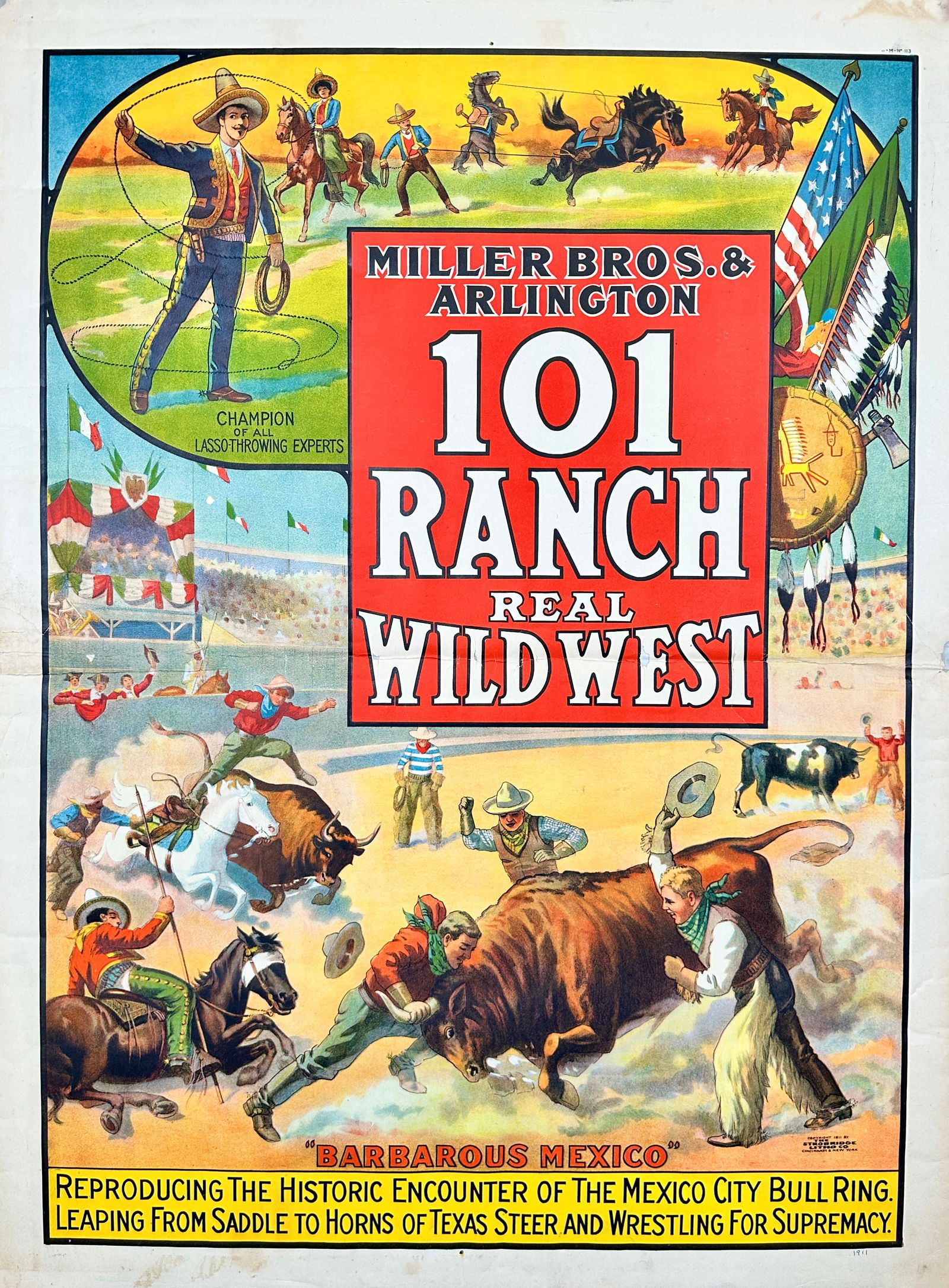 Miller Bros. Arlington 101 Ranch Wild West Poster Auction