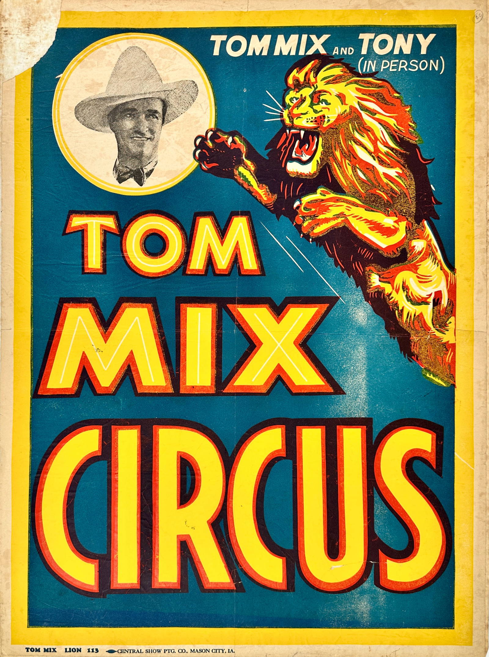 Tom Mix Circus Poster Auction