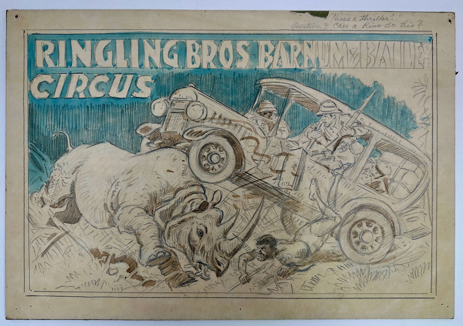 Ringling Bros. Barnum Bailey Poster Maquette Auction