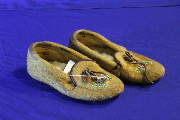 Handmade Seal Skin Moccasins Tengit Circ. 1944,