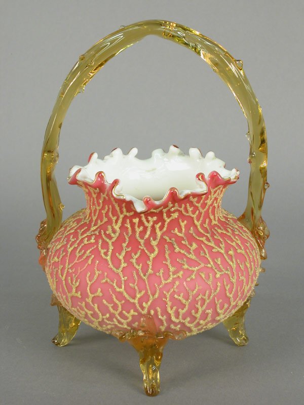 280: Excellent Webb coralene basket. Red case - May 15, 2003 | Dallas ...