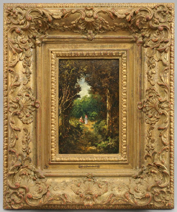 Ralph Albert Blakelock Oil Painting On Panel,