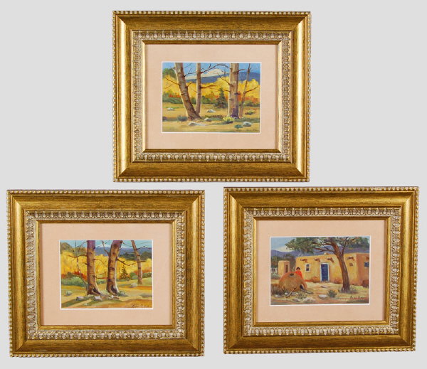 21: (3) Woodrow "Woody Big Bow" Wilson oil paintings