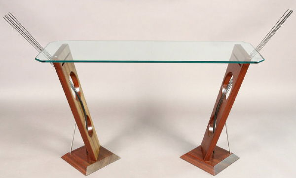 252: Kevin Lohse sculptured glass top console table - Mar 28, 2007 ...