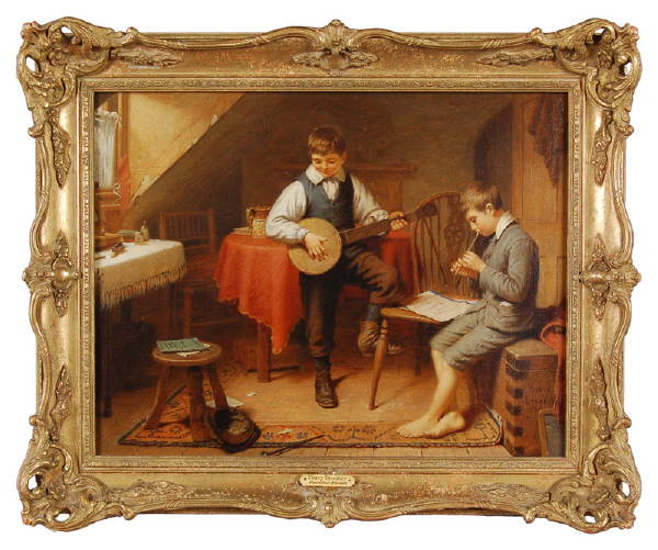 Harry Brooker Oil Painting On Canvas, Two