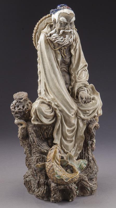 Large Chinese shiwan ware pottery figure, - Nov 20, 2019 | Dallas ...