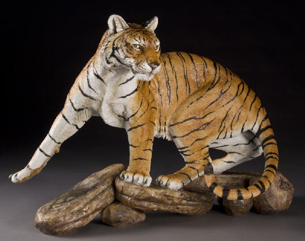14: English Connoisseur bisque tiger sculpture