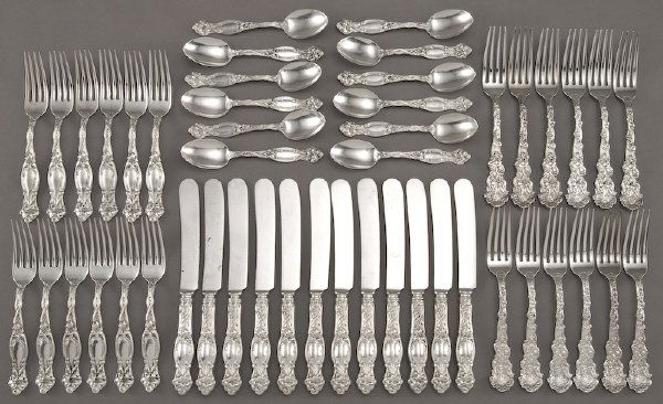 246: 48 Pcs. Simpson, Hall, Miller sterling silver